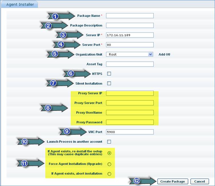 How to install agents on windows systems and discover them